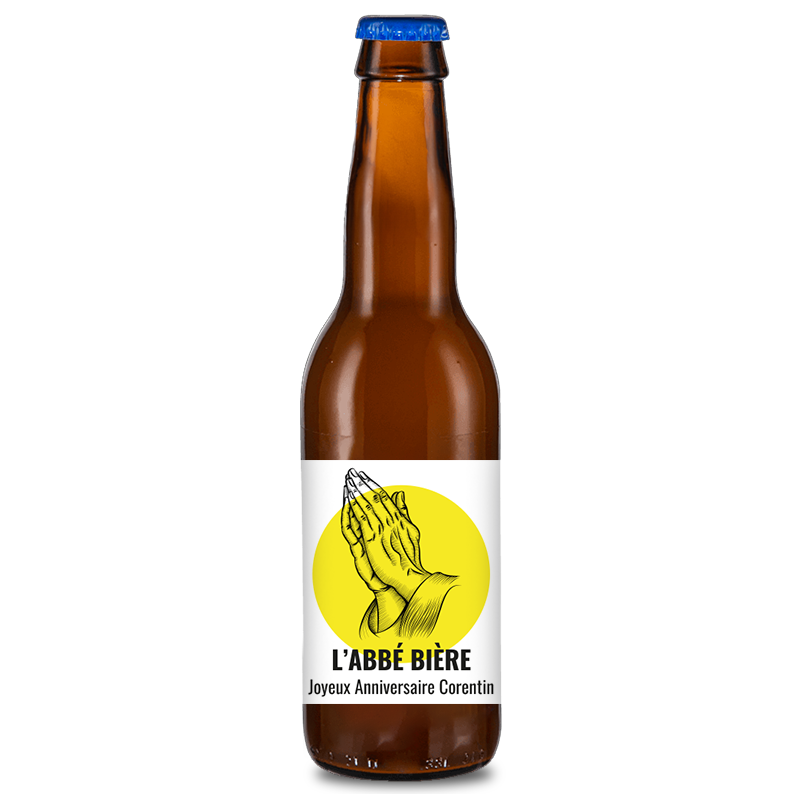 Bière personnalisée - Humour abbé bière | La French Mousse